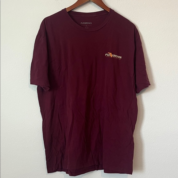 flogrown | Shirts | Flo Grown Burgundy Short Sleeve Florida Flag ...